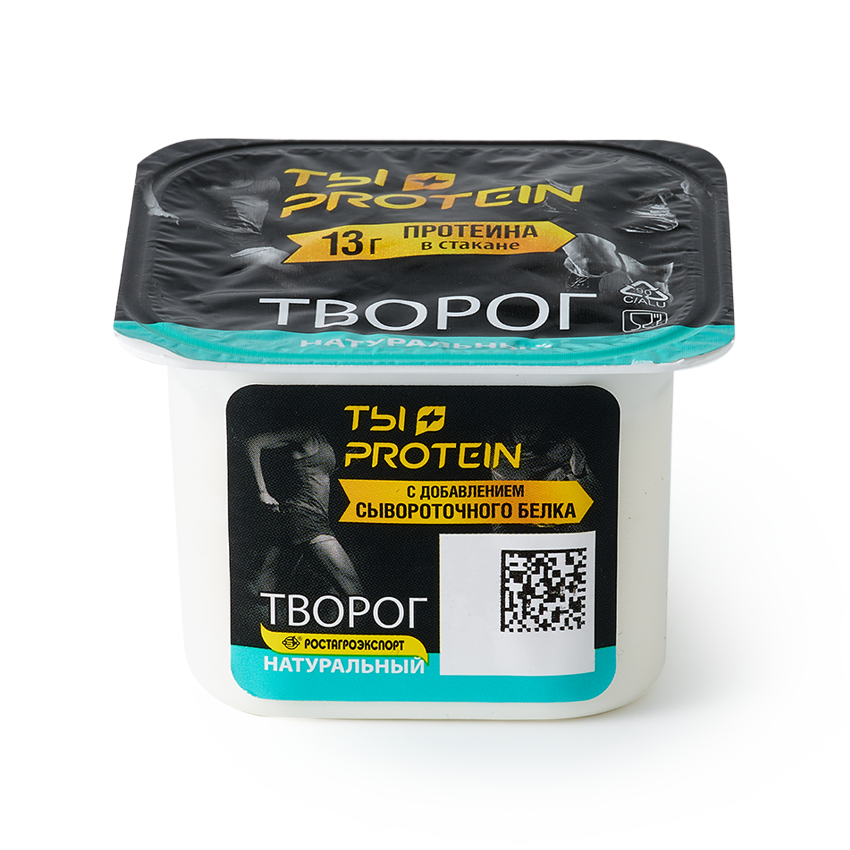 Творог Ростагроэкспорт "Ты+Protein" натуральный 2%, пластиковый стакан, 130 г