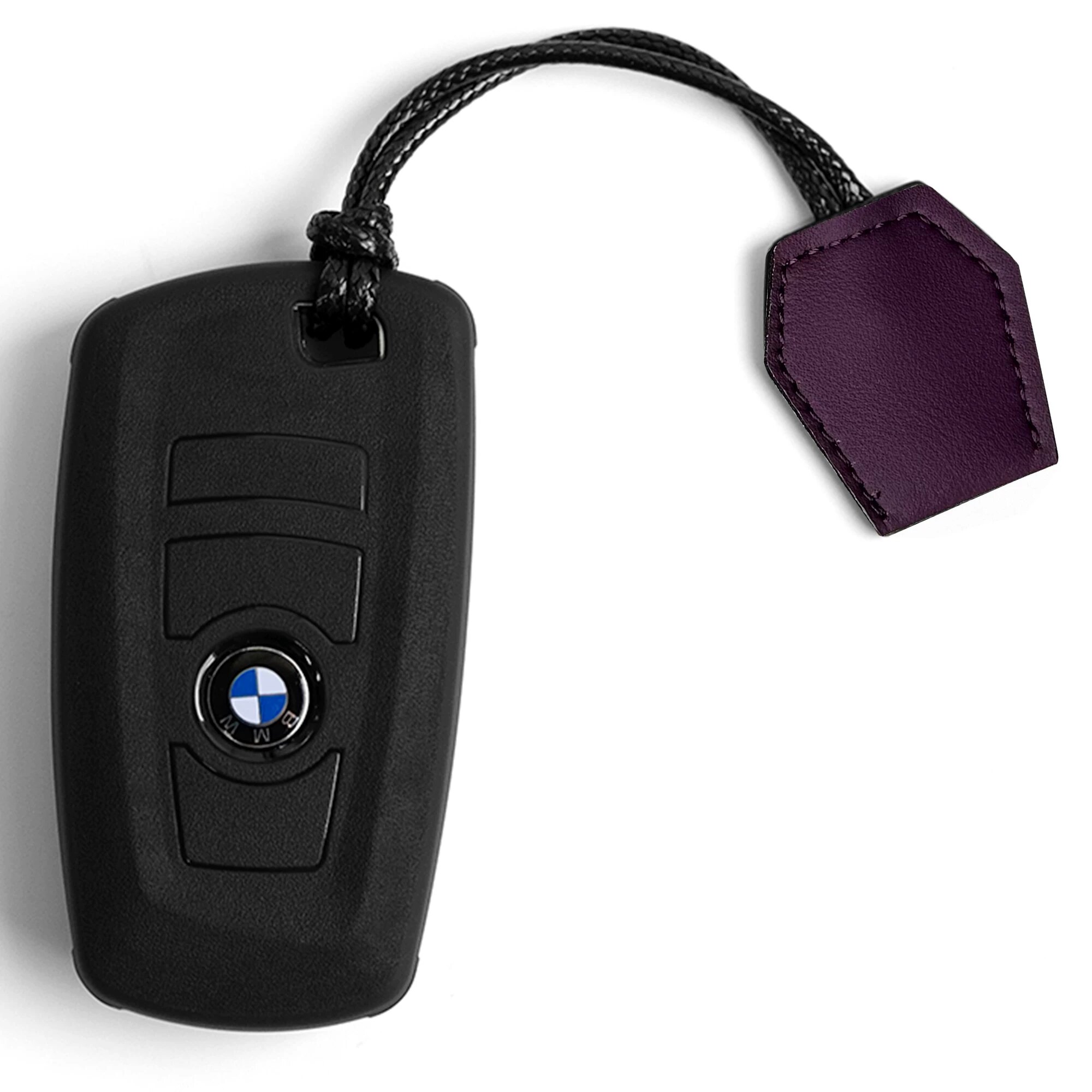 Кейс для ключей BMW с брелоком в лилаковом цвете для 3 Series, 5 Series, X3, X5, X1 - Премиум универсальный аксессуар