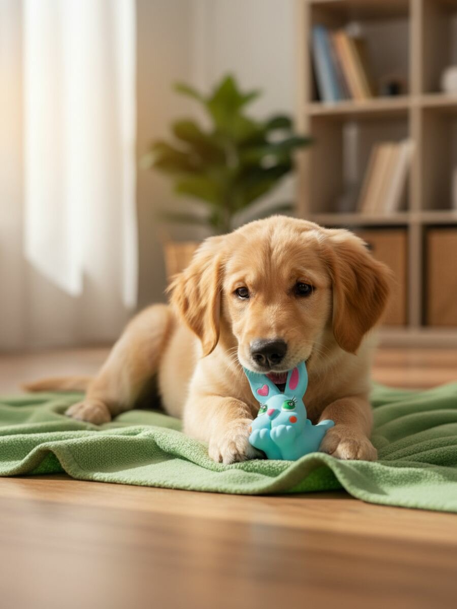 Латексная игрушка с пищалкой для собак Japan Premium Pet кролик для чистки зубов