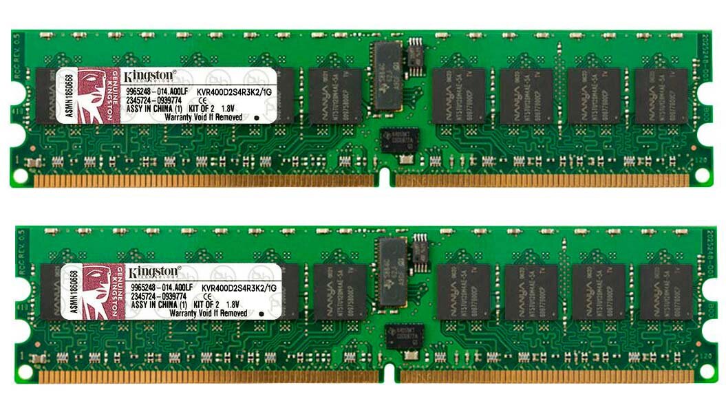 Оперативная память Kingston KVR400D2S4R3K2/1G DDRII 1Gb