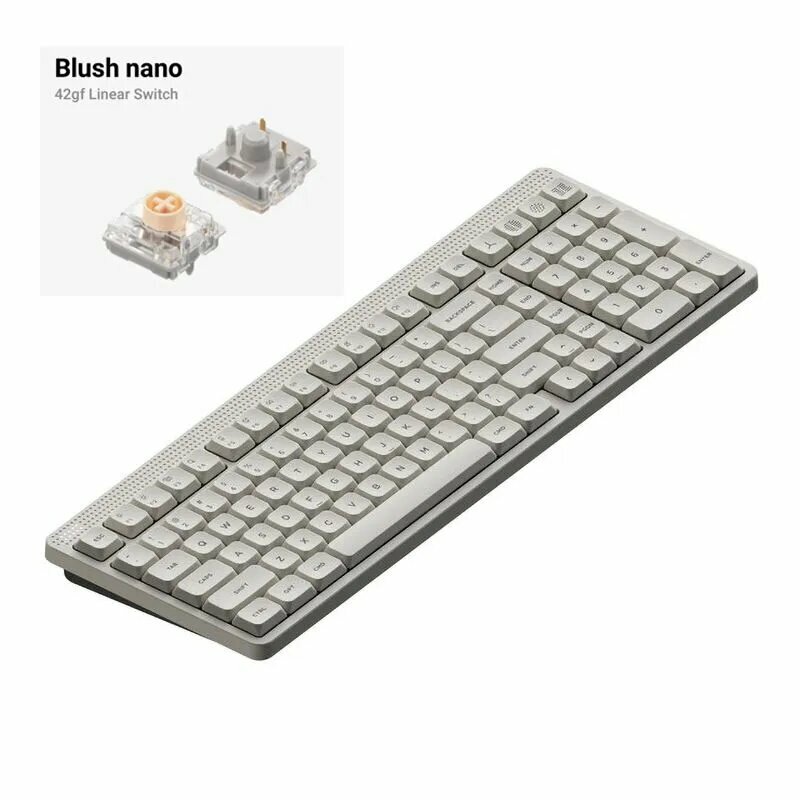 NuPhy Игровая клавиатура беспроводная Node100, (Blush nano), Английская раскладка, светло-бежевый, слоновая кость