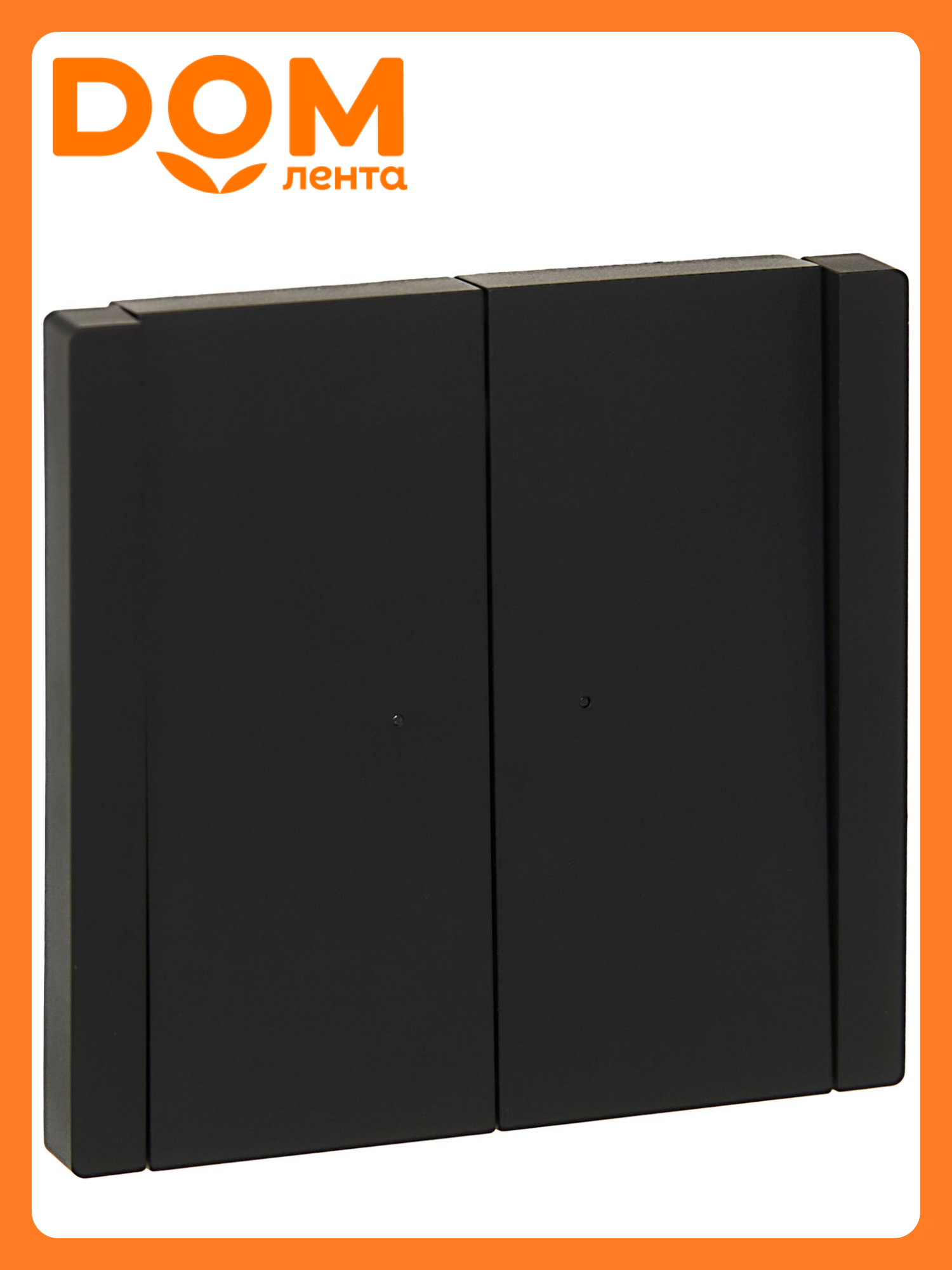 FORTE&PIANO Выключатель 2-клавишный проходной с индикацией 10А FP108 черный IEK