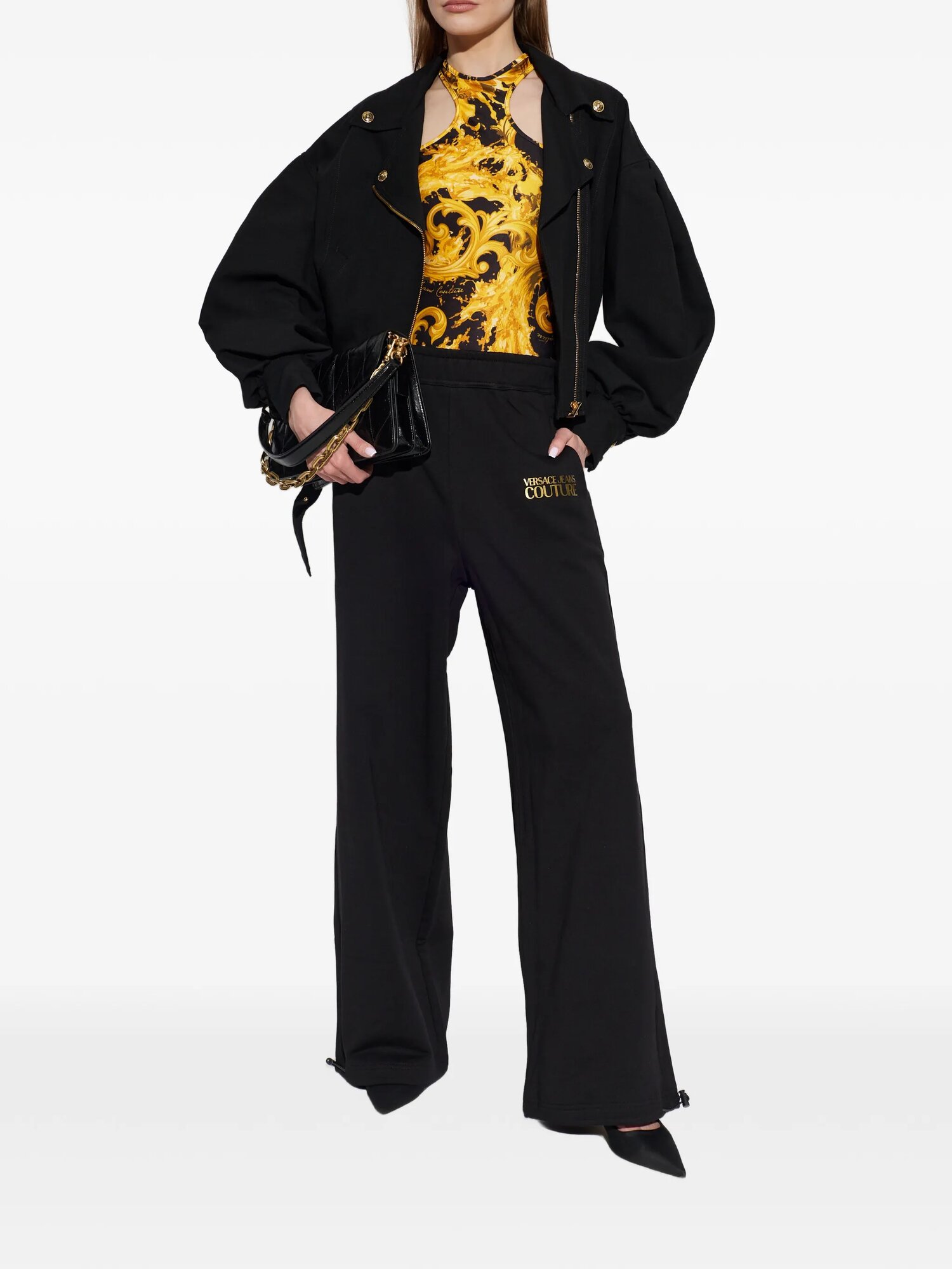 Куртка Versace Jeans Couture Button belted jacket, размер 40 — фото 1