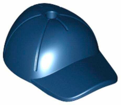 Деталь Lego 11303 Minifigure, Headgear Cap - Short Curved Bill with Seams and Hole on Top