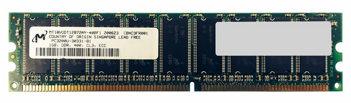 Оперативная память Micron MT18VDDT12872AY-40BF1 DDR 1Gb