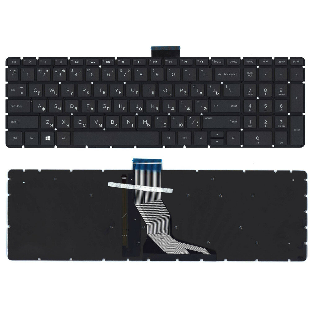 Клавиатура для ноутбука HP 15-BW 250 G6, 256 G6, 258 G6 (925008-001) с подсветкой, черная