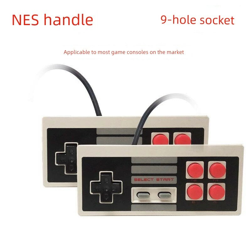 Классический винтажный NES-стильный игровой контроллер для Famicom, комплект из 2 штук, совместимый с ретро консолями
