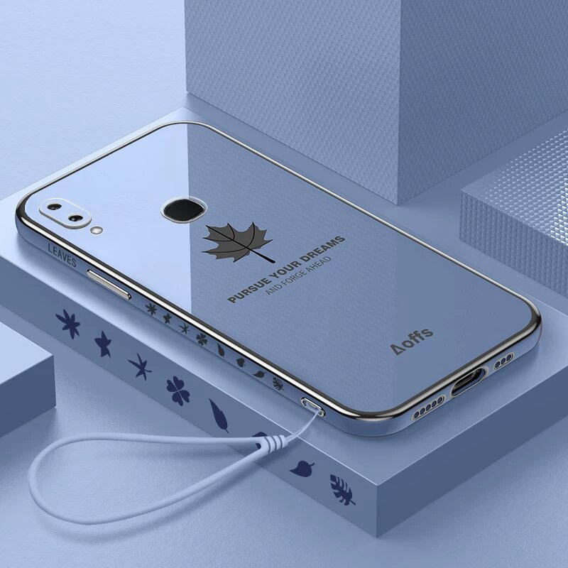 Прочный силиконовый чехол для X21i/X21ia с узором кленового листа в лилаковом пурпуре