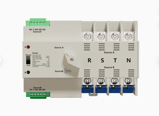 Рубильник реверсивный автоматический ASKQ1 32A/ ASKQ1 Solenoid Automatic Transfer Switch(ATS)32A Новая