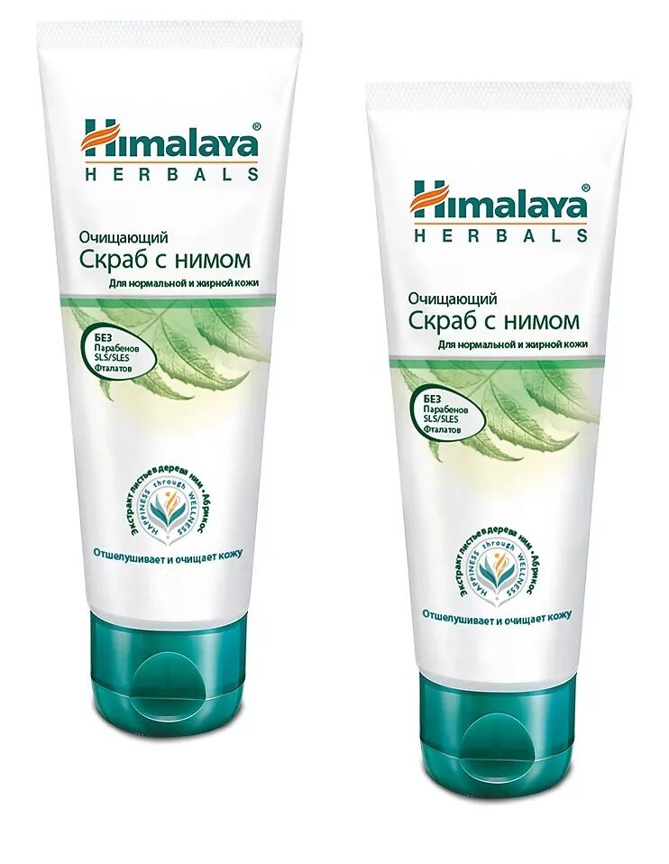Скраб Himalaya since для лица очищающий с нимом, 75мл 2шт