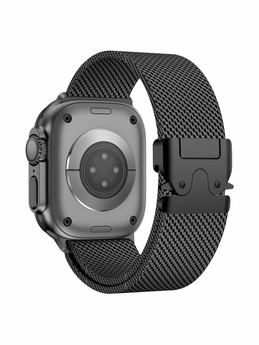 Ремешок для Apple Watch 49 / 45 / 44 mm Black Titanium Milanese Loop