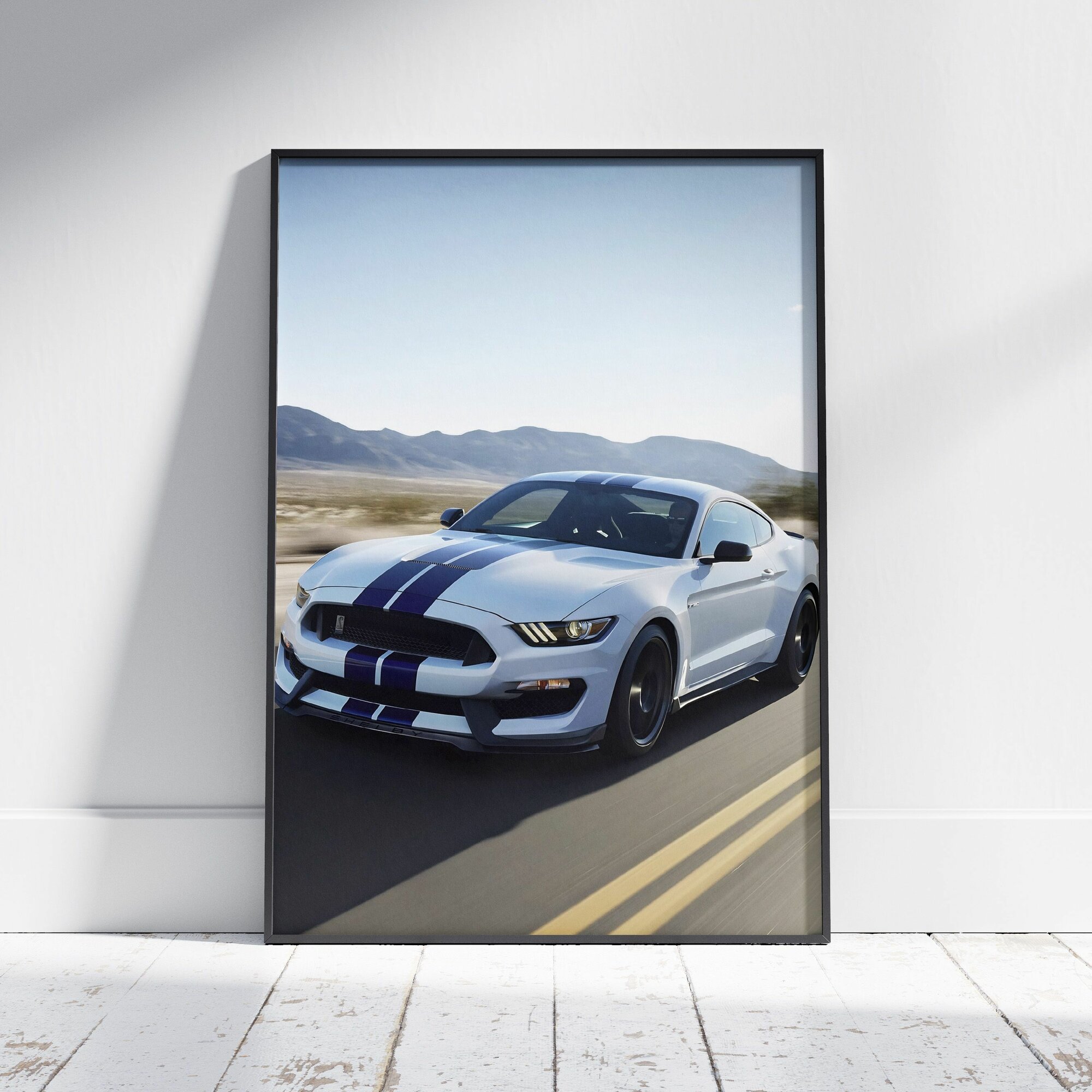 Плакат на стену для интерьера Культовые машины (Shelby GT350 2) - Постер по легендарным и классическим ретро автомобилям формата А4 (21x30 см)