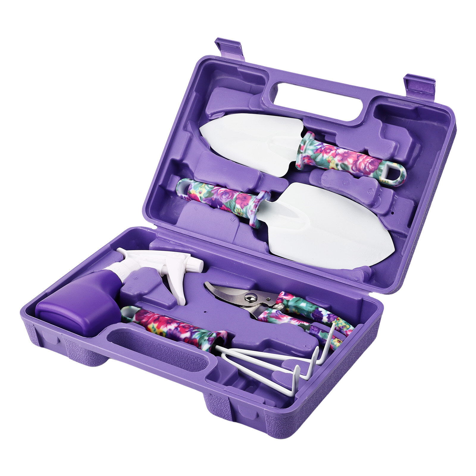 Набор садовых инструментов для посадки 5шт/10шт, садовые инструменты, посадочная плита, ландшафтные горшечные растения, лопата, набор для прополки, цвет зеленый/фиолетовый, материал PP и железо, применение для цветов, травы, почвы, backyard, lawn, farm,