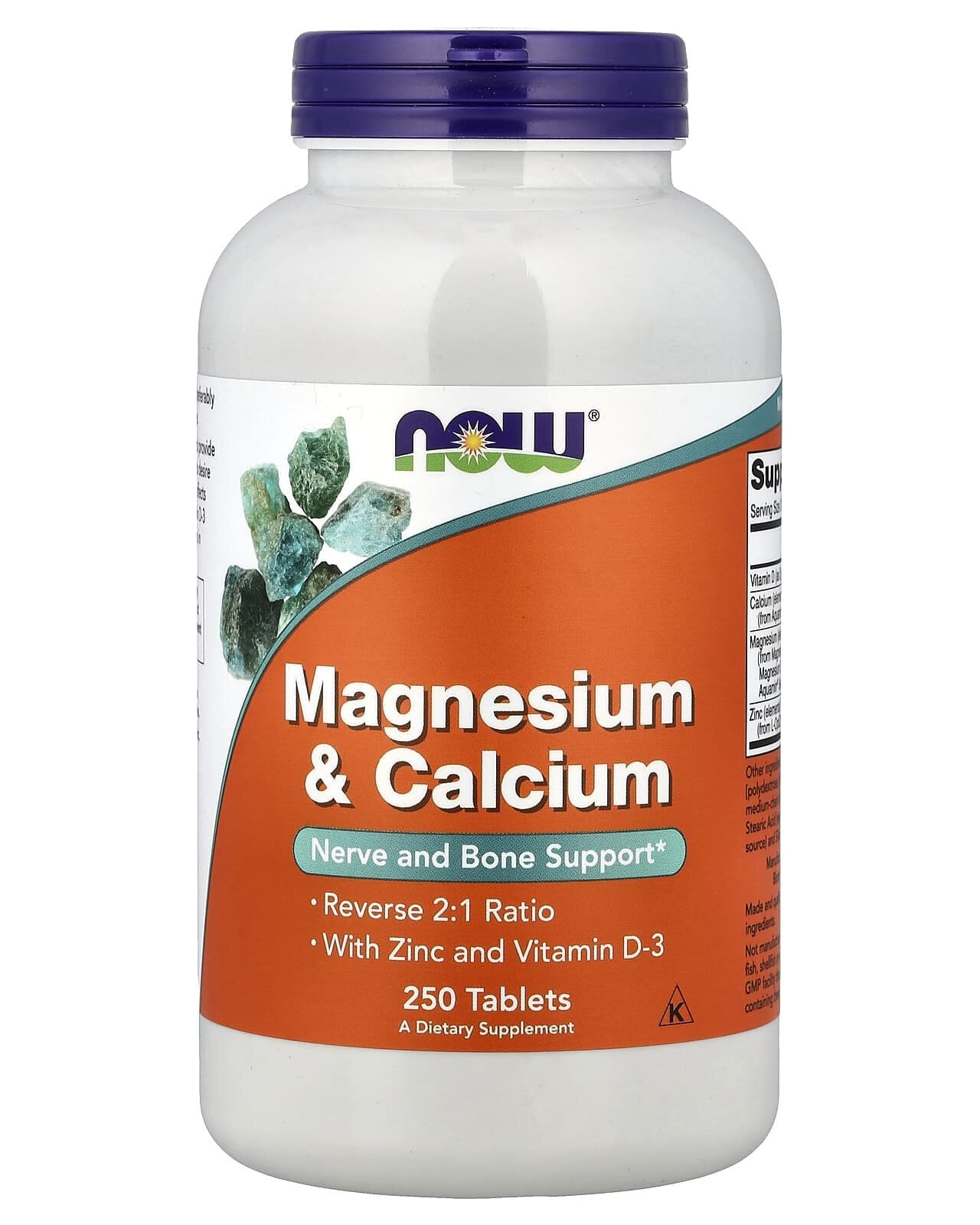 NOW Foods Magnesium / Calcium 2:1 Ratio, Магний и кальций 2:1 пропорция 250 таблеток