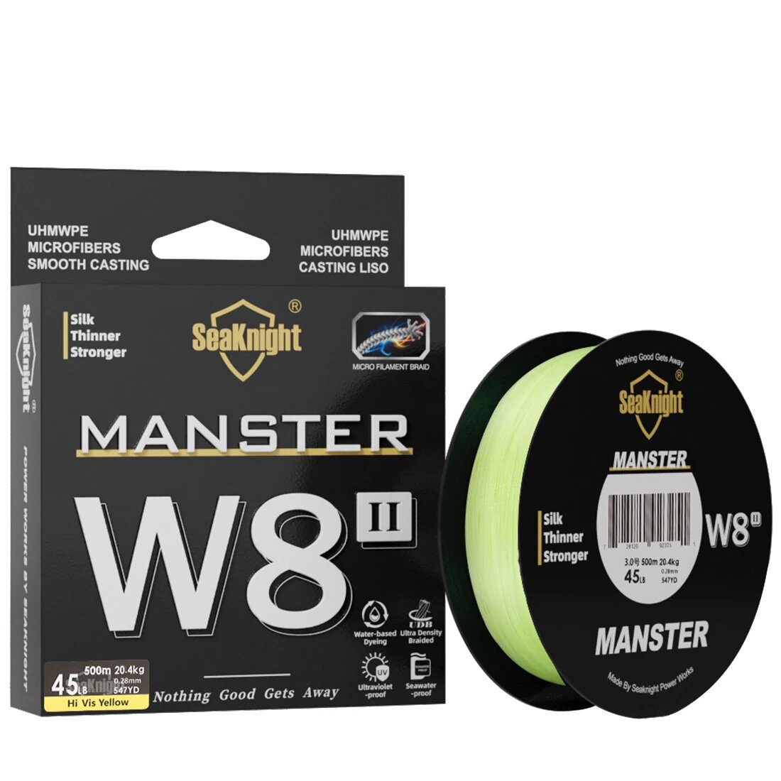SeaKnight MONSTER W8 II, желтая леска 300M 2.0