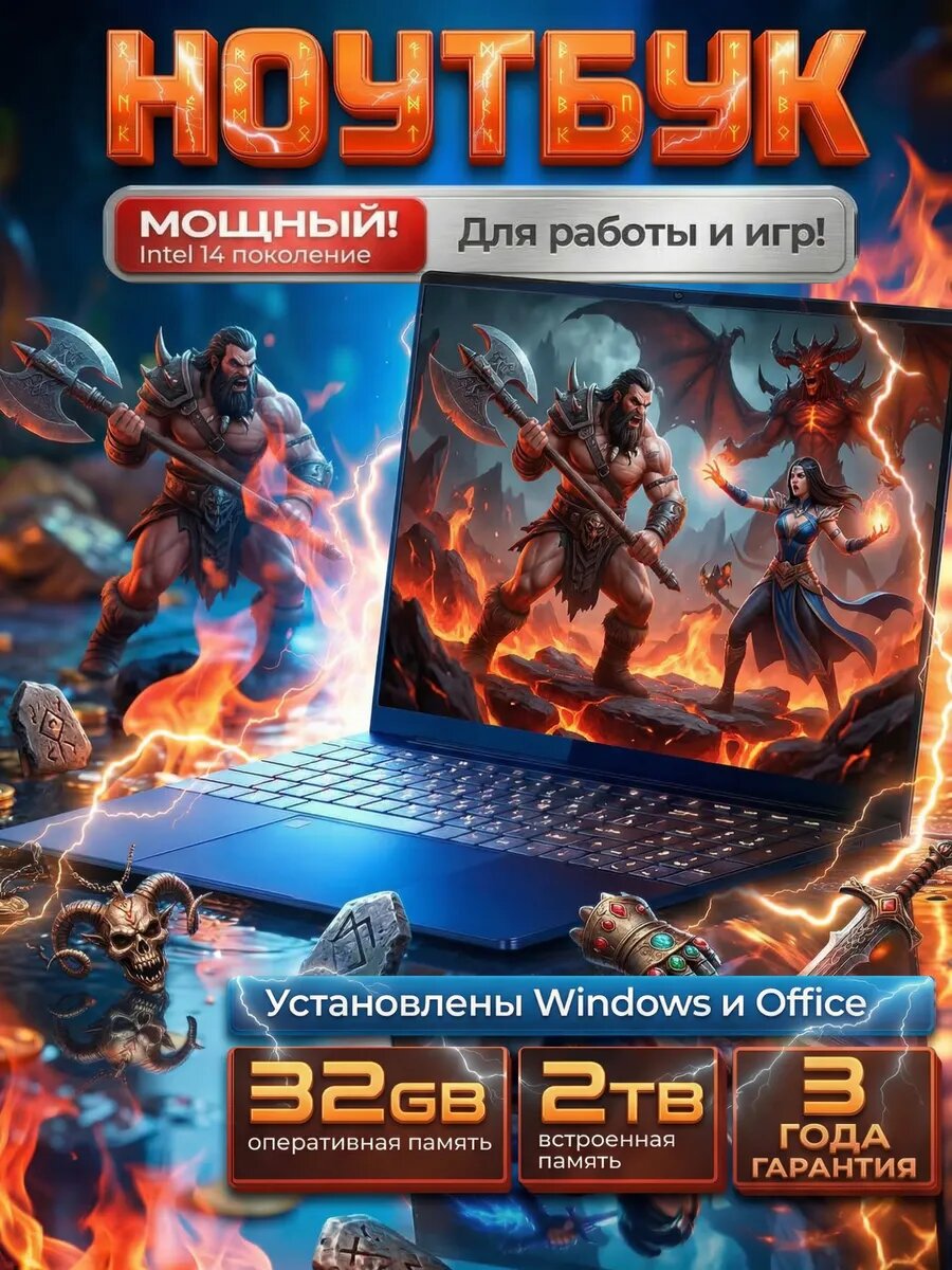 Ноутбук HiGH TECH R814 Intel H-Series RAM 32GB / SSD 2048GB
