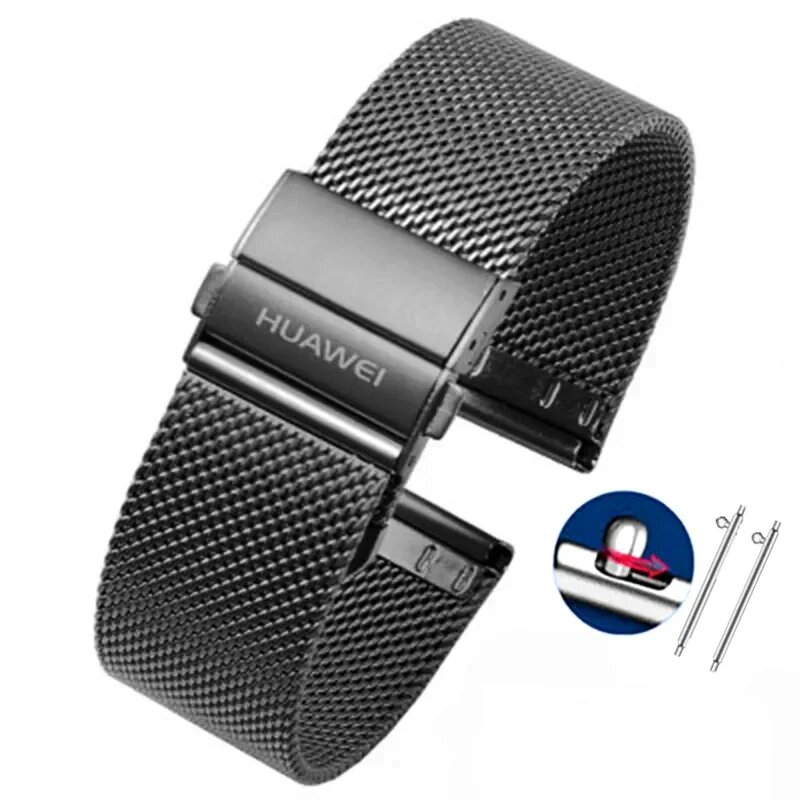 Черный металлический ремешок Huawei Milanese 22mm
