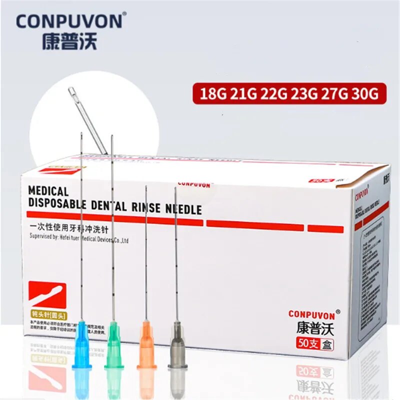 Одноразовые иглы для татуажа blunt tip micro cannula 50 шт 25G x 50mm 50pcs