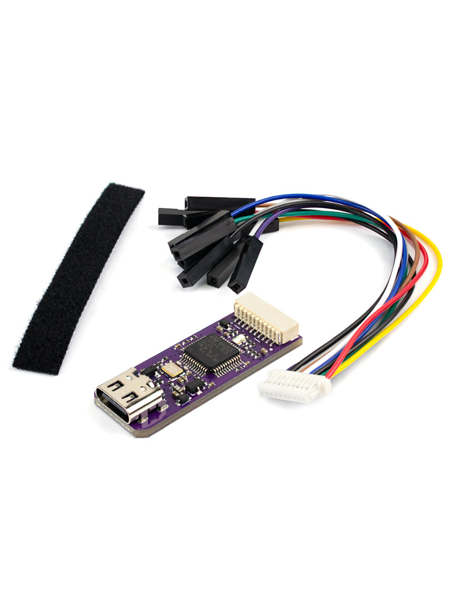 Мини-отладчик WeAct Studio STLINK-STM32, STM32F103CBT6, USB-C, SWD, SWO, UART — фото 1