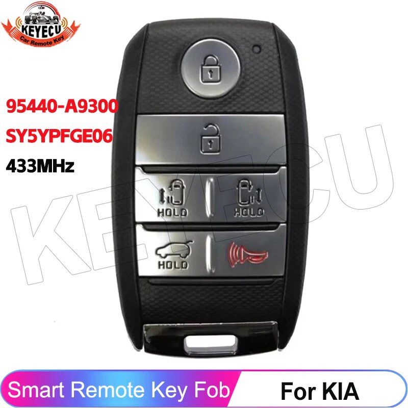 Смарт-ключ KEYECU для KIA Carnival Sedona 2015-2021, 1 кнопка, 433 МГц, ID47
