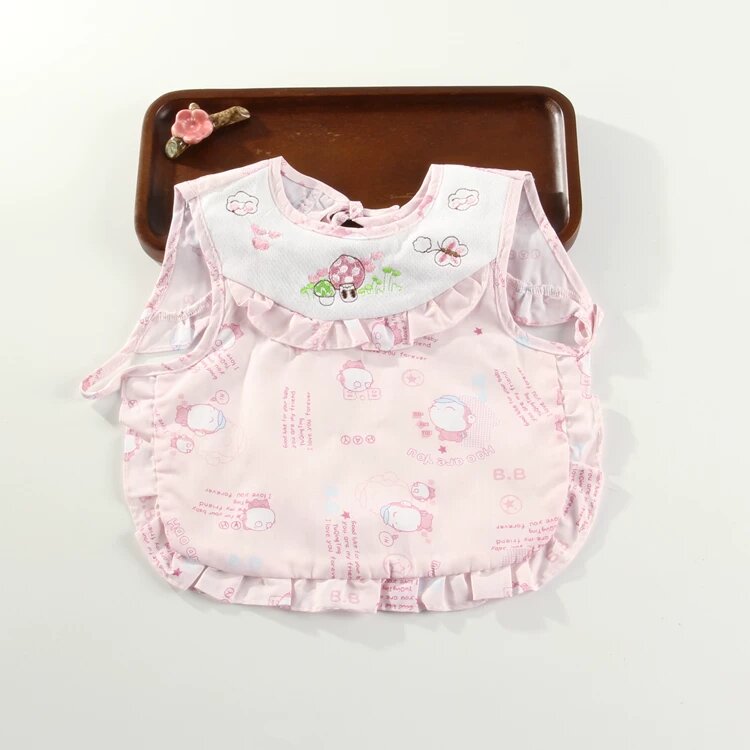 Детский нагрудник водонепроницаемый, для защиты от слюны, для детского сада, для кормления, из чистого хлопка,