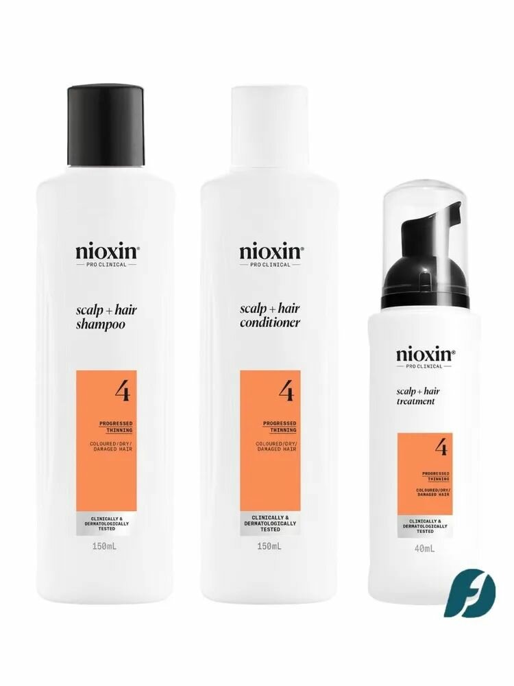 Nioxin - System 4 Kit Набор Шампунь 150 мл + Кондиционер 150 мл + Маска для кожи головы и волос 50 мл