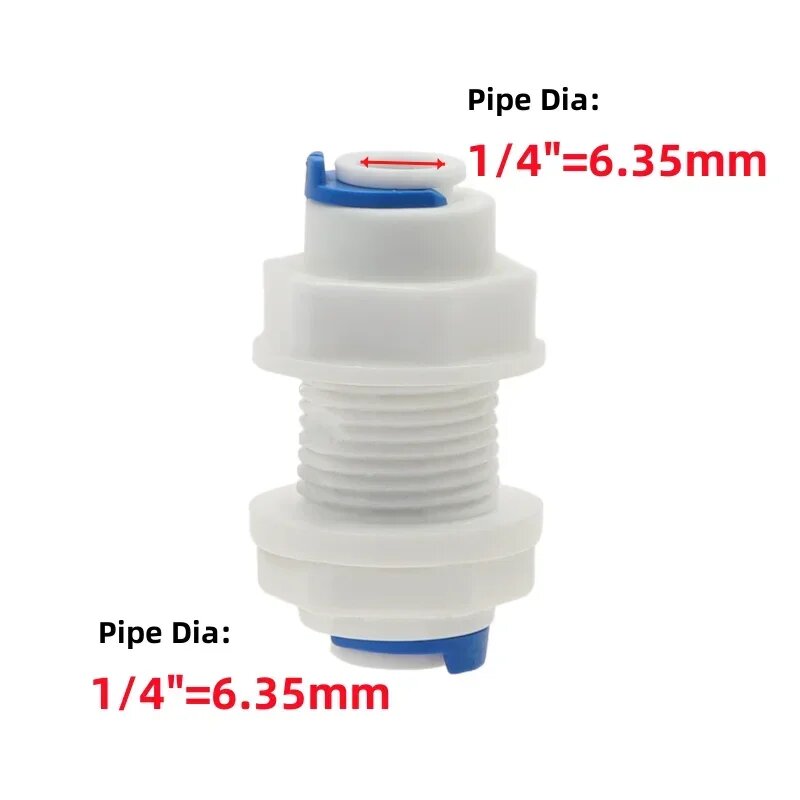 Фитинг для воды 1/4", белый/синий, PM 1I4-1I4