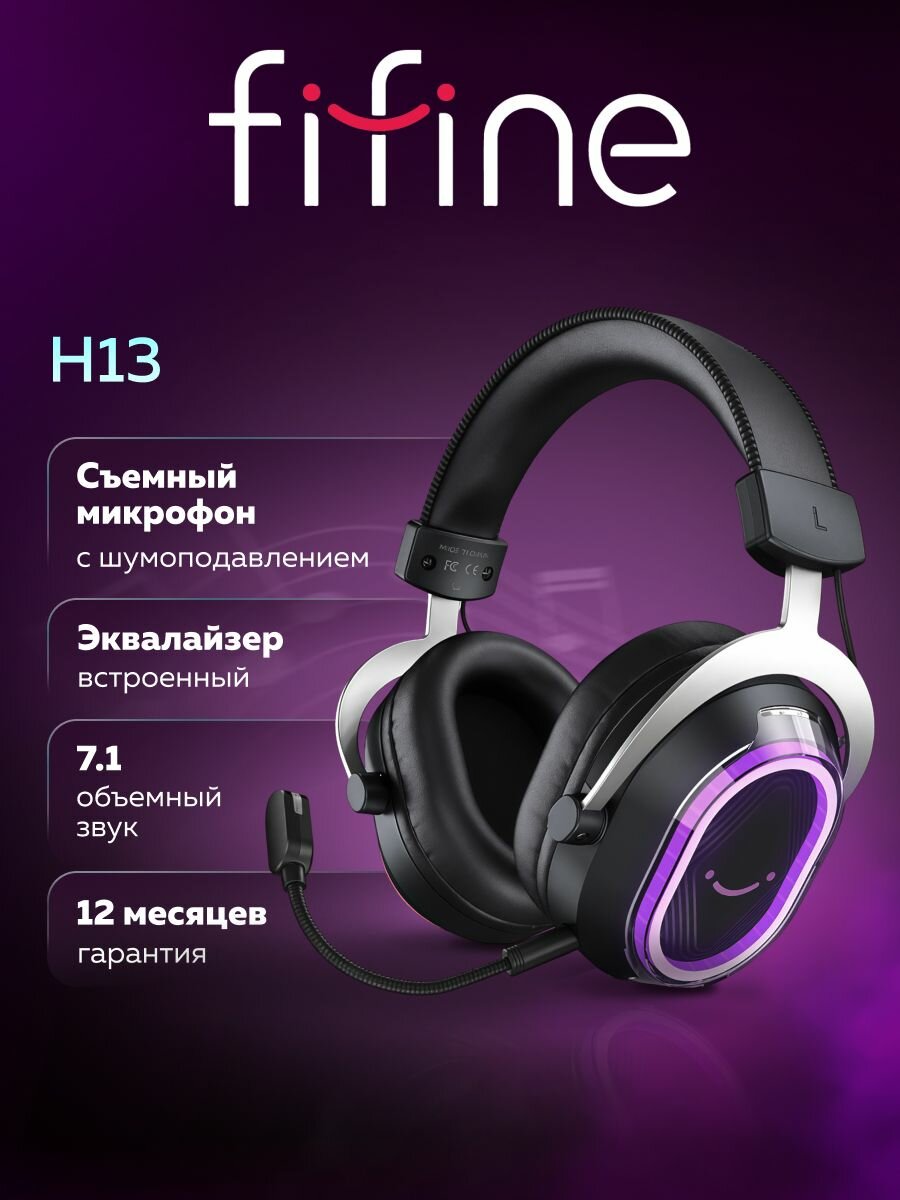 Игровые наушники Fifine H13 Gaming Headsets (Black)