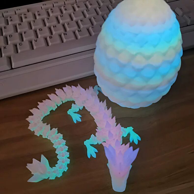 3D-печатный разноцветный светящийся подвижный летающий птерозавр, съедающий яйцо, украшение для офиса, спальни,