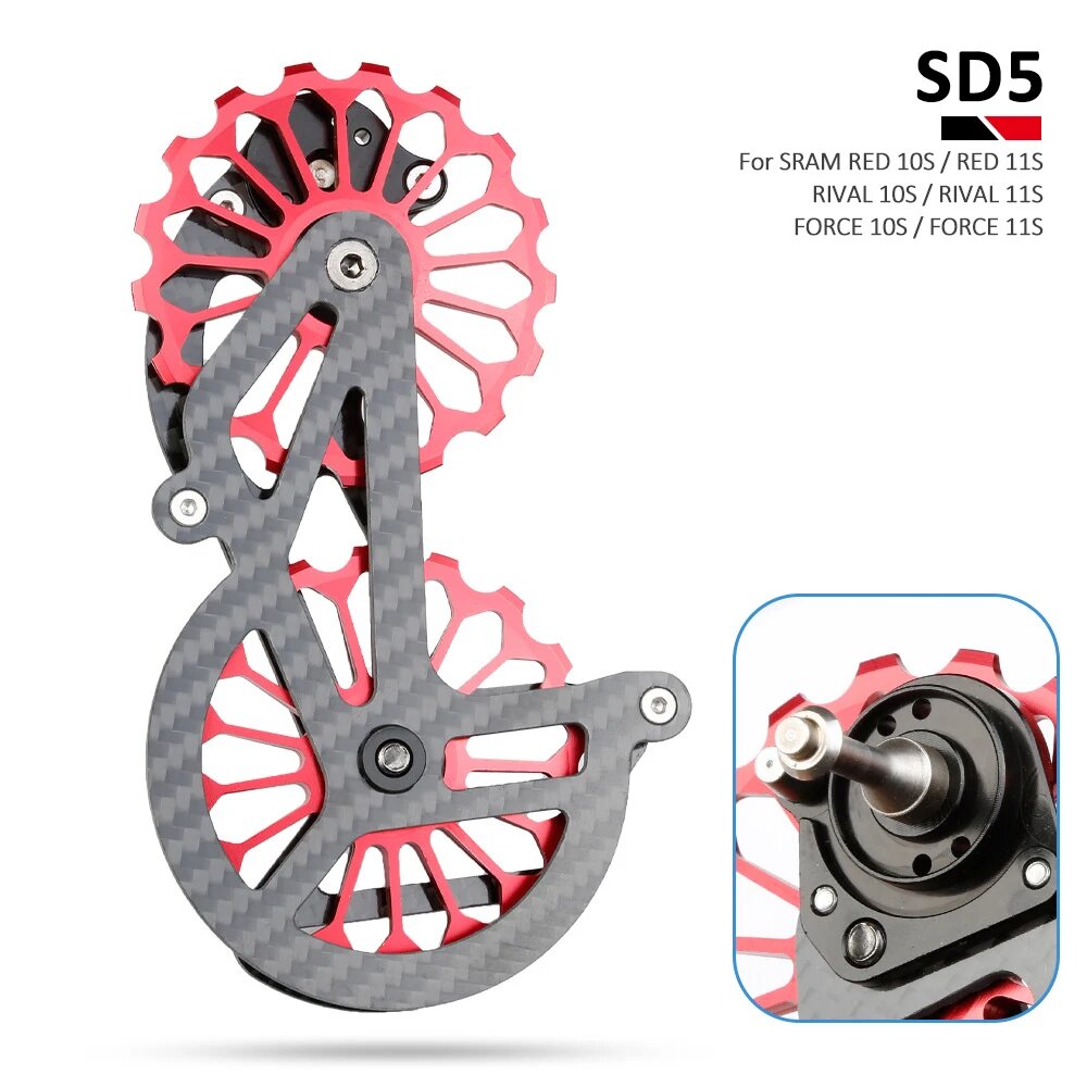 Задний переключатель SRAM Red SD5 красный/черный