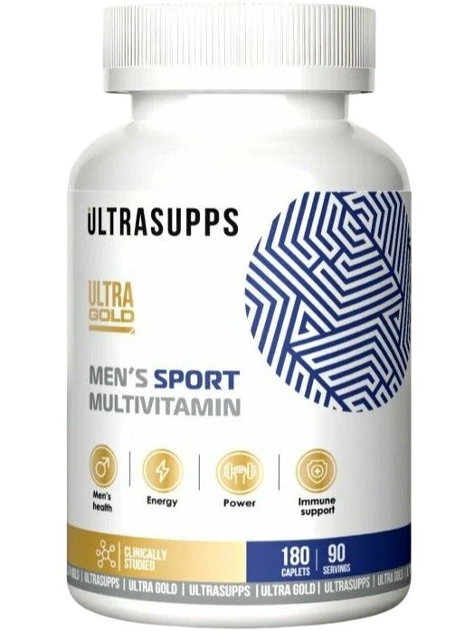 Витамины для мужчин UltraSupps Men's Sport Multivitamin 180 каплет