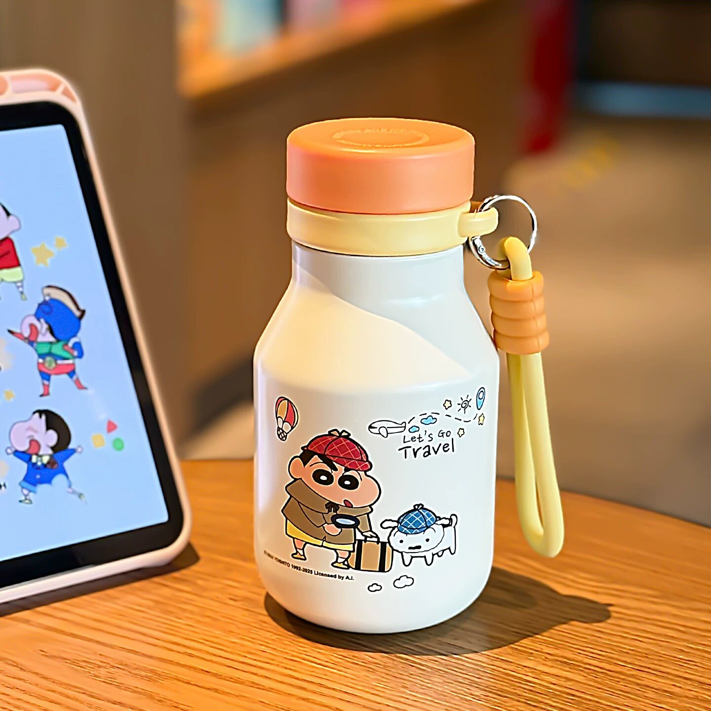Термос Shinchan из нержавеющей стали 470 мл для школьников портативный