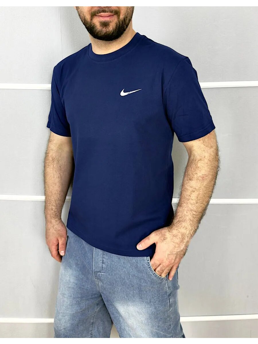 Футболка  1 шт, размер 48, синий