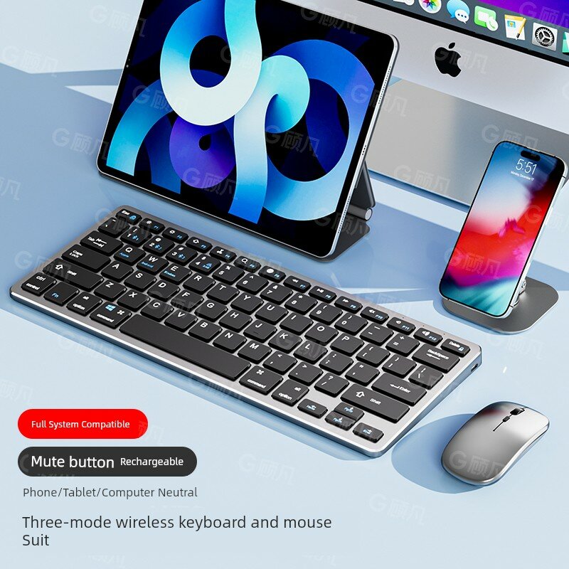 Беспроводная Bluetooth-клавиатра Magic Keyboard для iPad, MacBook Pro, портативная, бесшумная, миниатюрная, подходит