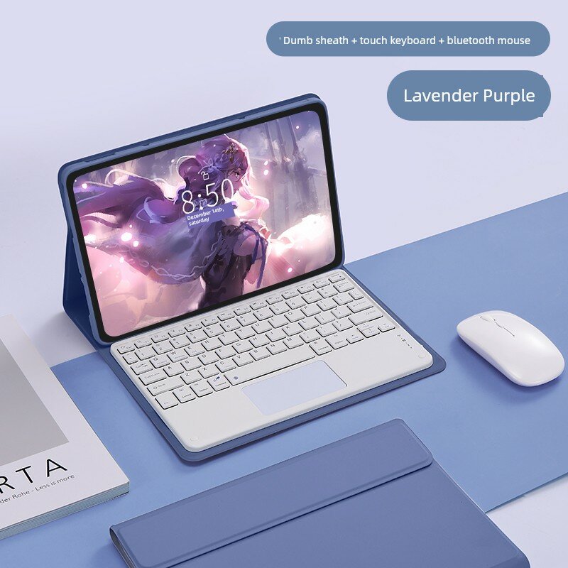 Honor Tablet 8 12-дюймовый сенсорный, лавандовый, белая клавиатура, белая зарядная мышь, закаленное стекло, стилус