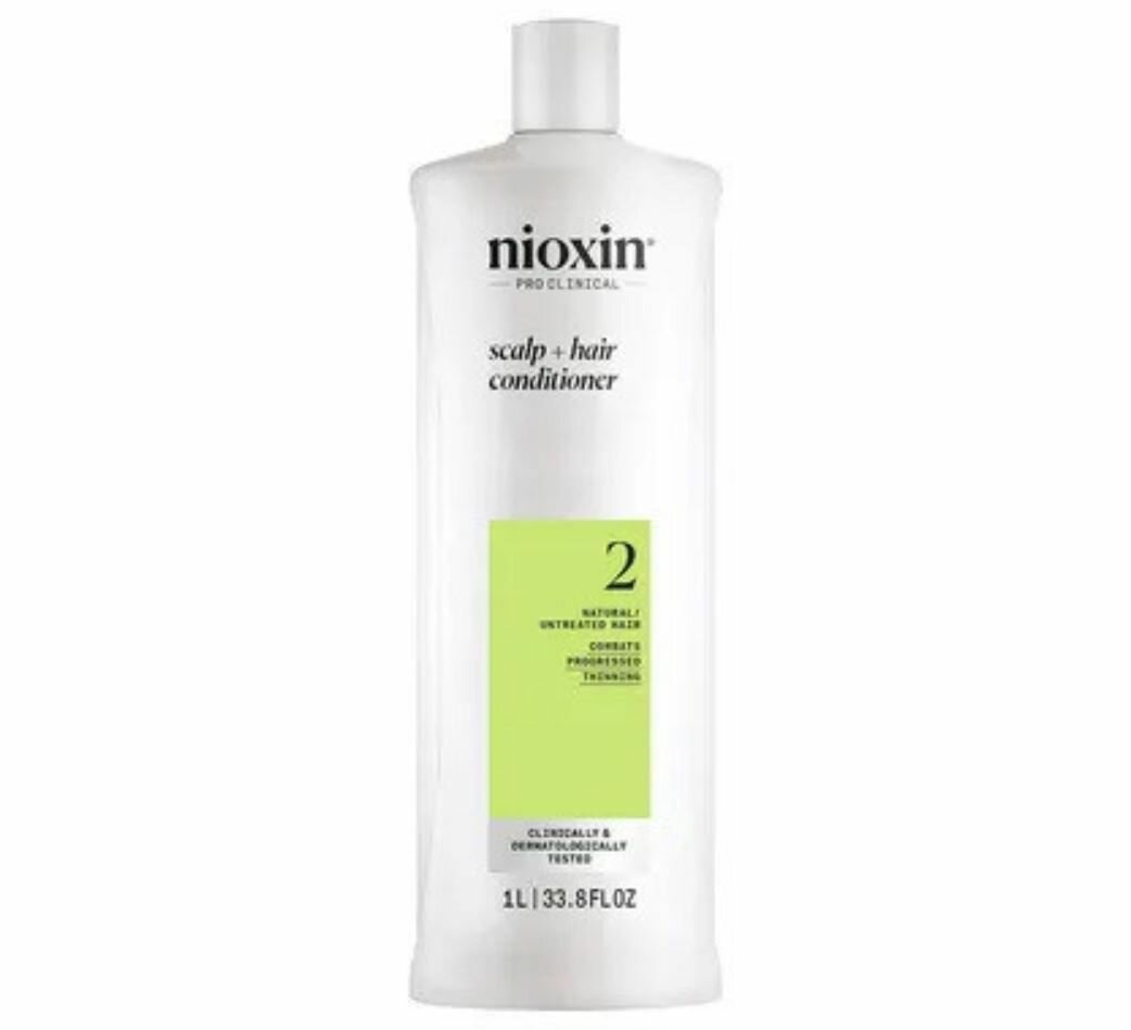 NIOXIN, System 2, Step 2, Увлажняющий кондиционер для натуральных истонченных волос, 1000 мл