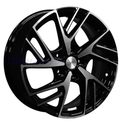 Литой колесный диск Khomen Wheels KHW1722 (Coolray) 6,5x17/5x114,3 ET45 D54,1 Black-FP