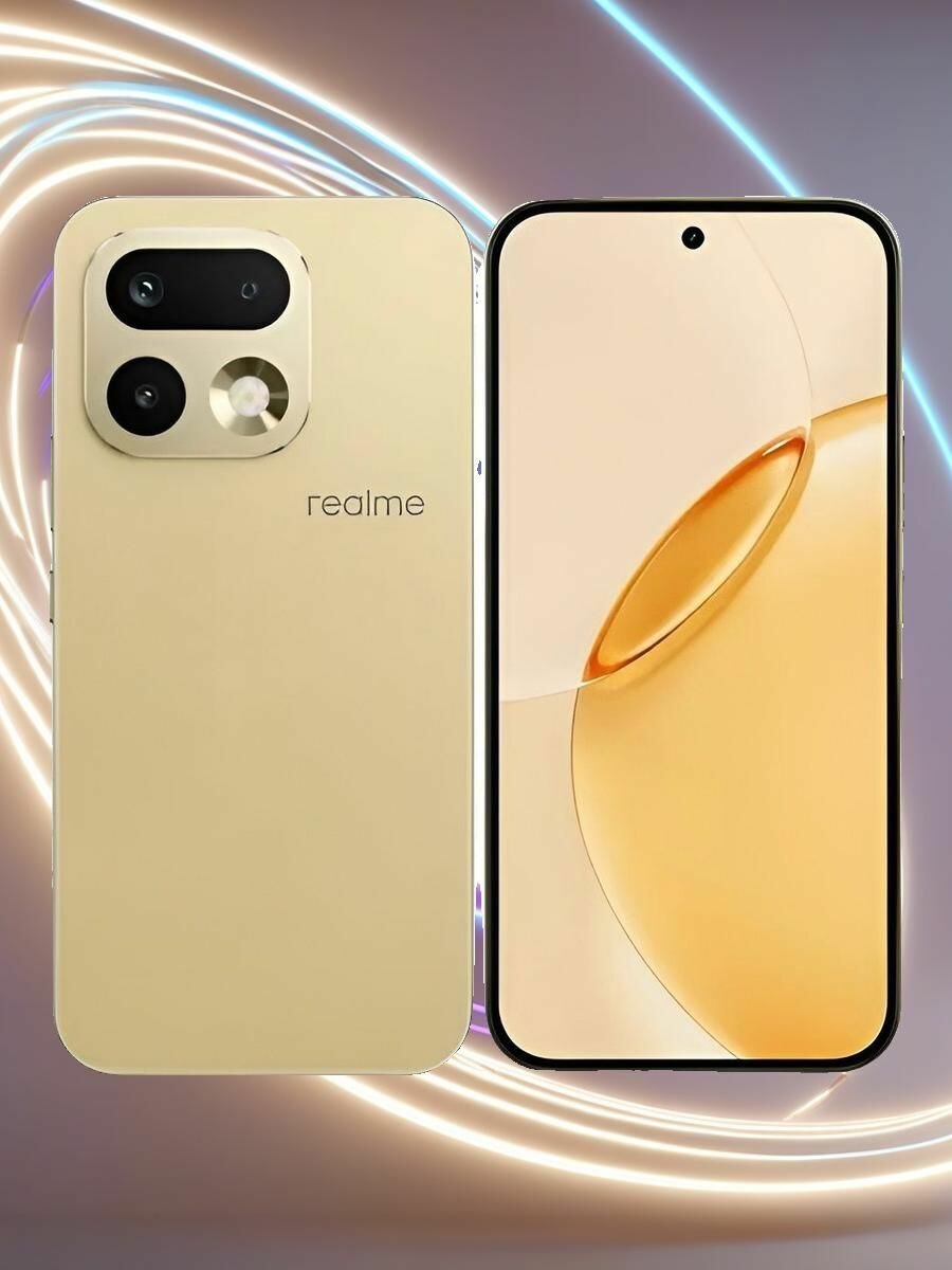 6.78" Смартфон realme 16 Pro 512 ГБ золотистый ядер - 8x(2.5 ГГц), 12 ГБ, 2 SIM, AMOLED, камера 200+8 Мп, NFC, 7000 мА*ч