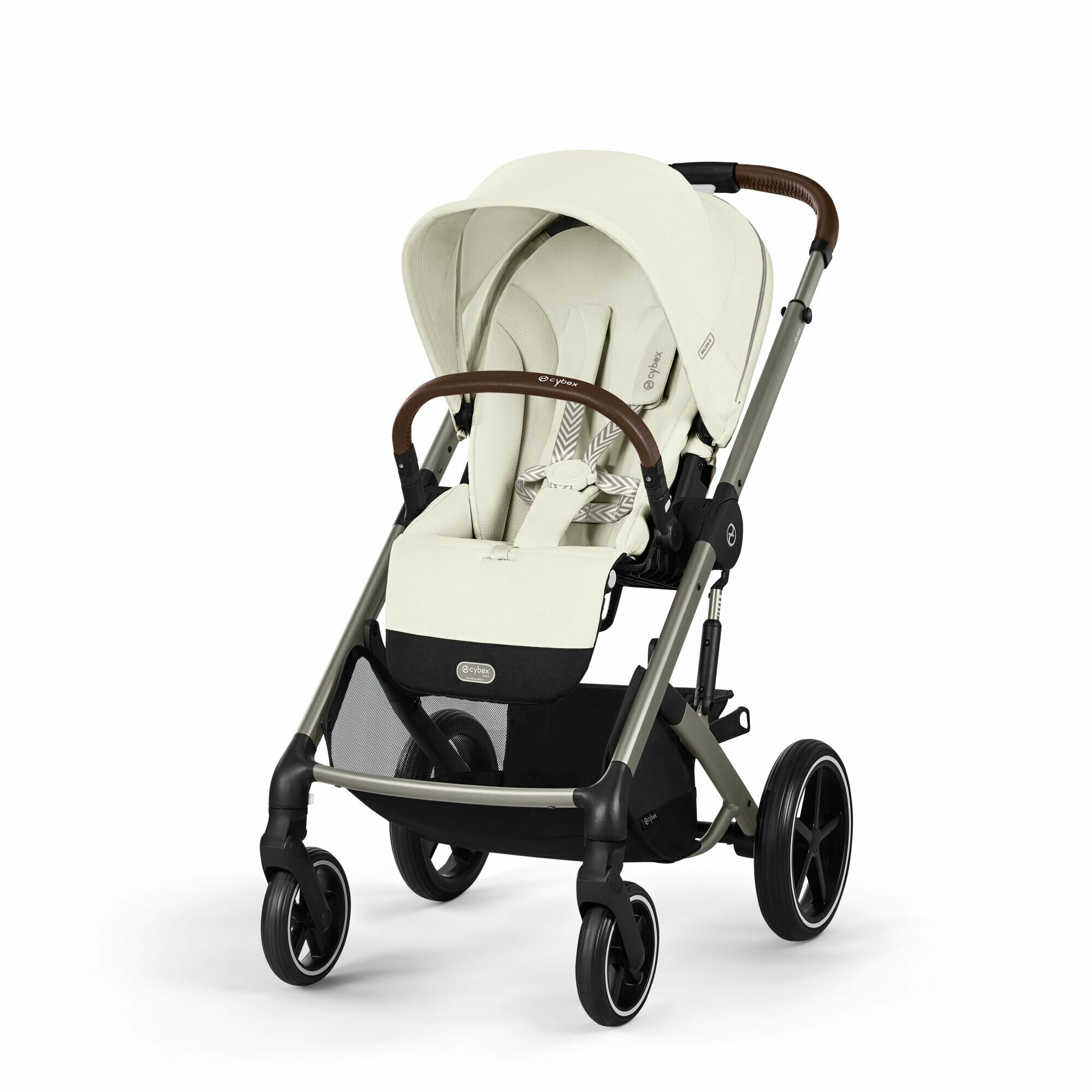 Прогулочная коляска Cybex Balios S LUX цвет Seashell Beige 2025 с дождевиком