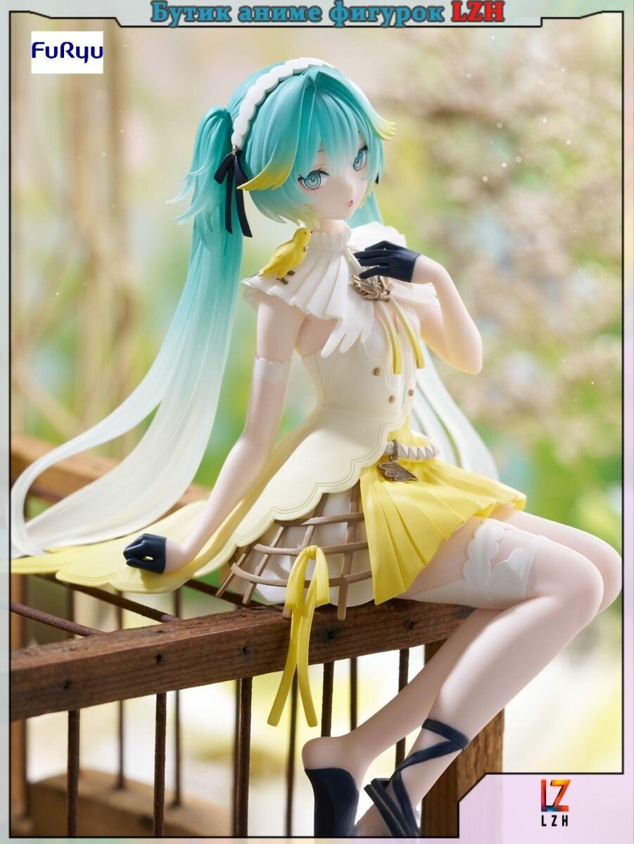 Аниме Фигурка FuRyu Noodle Stopper Figure Хаунэ Мику(Hatsune Miku) в птичьем стиле 14cm(LZH)