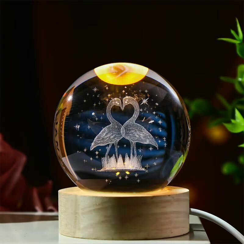 Ночник "Лило и Стич" из стекла Disney, Stitch B, 6cm Warm light base