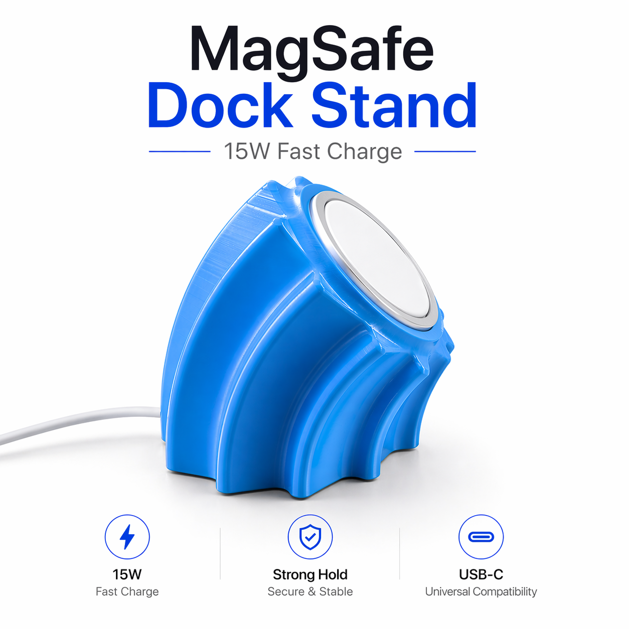 Магнитная подставка MagSafe для iPhone 12–17 Pro Max, настольная док-станция для зарядки iPhone, держатель MagSafe 35°