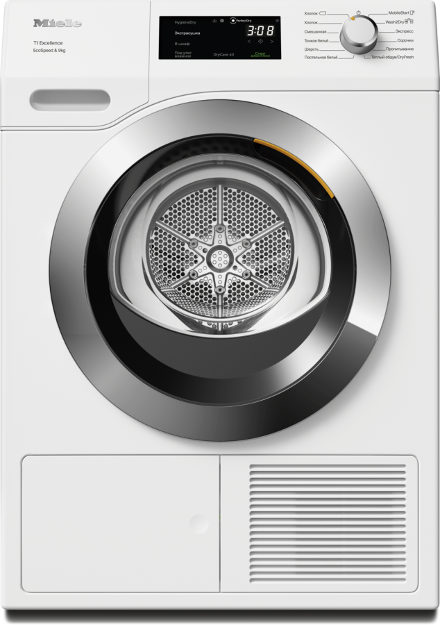 Сушильная машина Miele TEH795WP Chrome Edition Platinum, русское меню, пр. Чехия