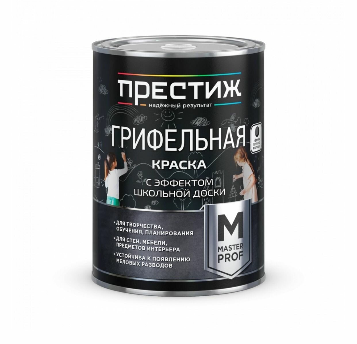 Престиж Грифельная Краска с эффектом школьной доски черная 0.9 кг.