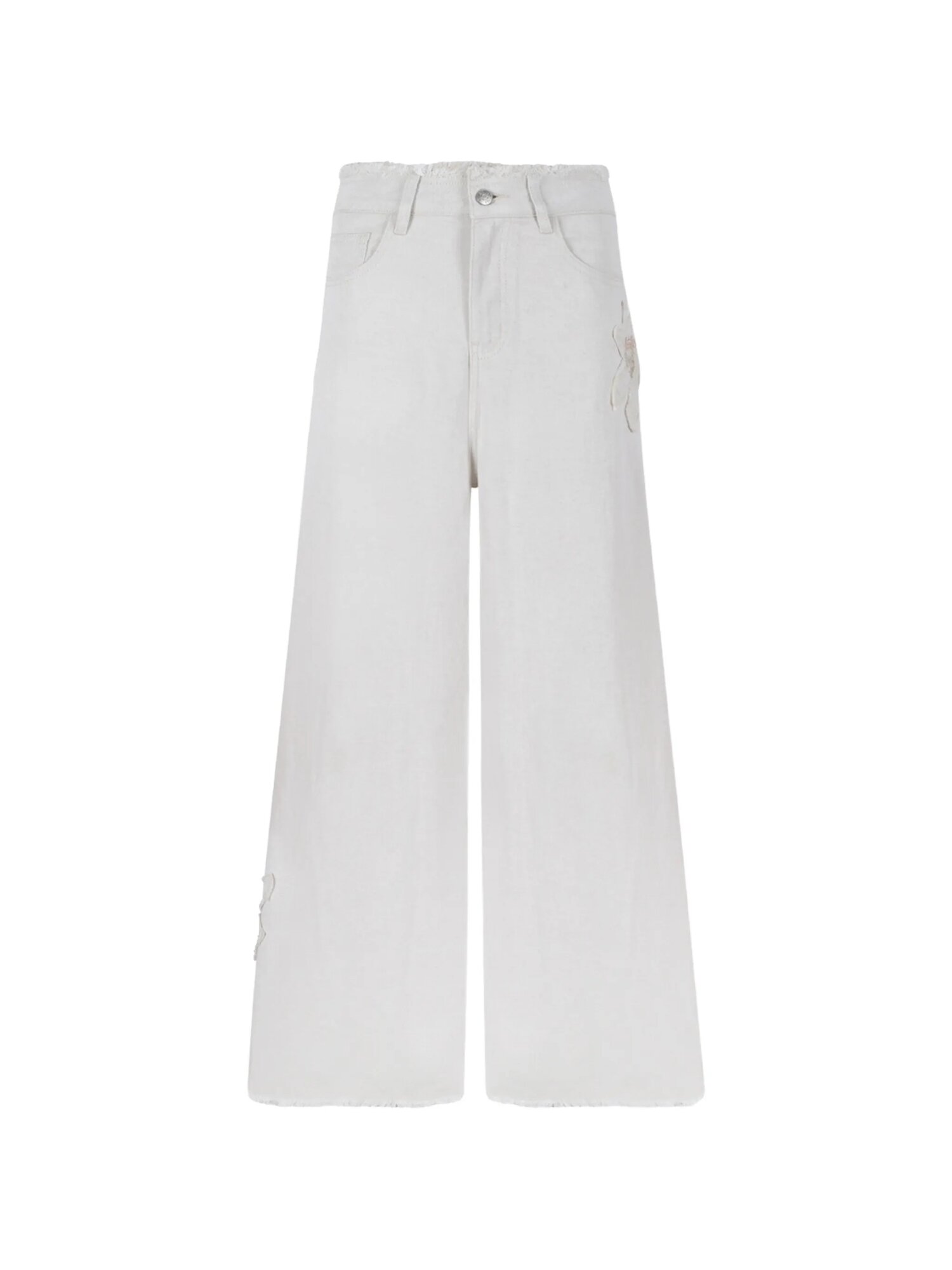 Джинсы Sequin-embellished frayed-edge jeans 