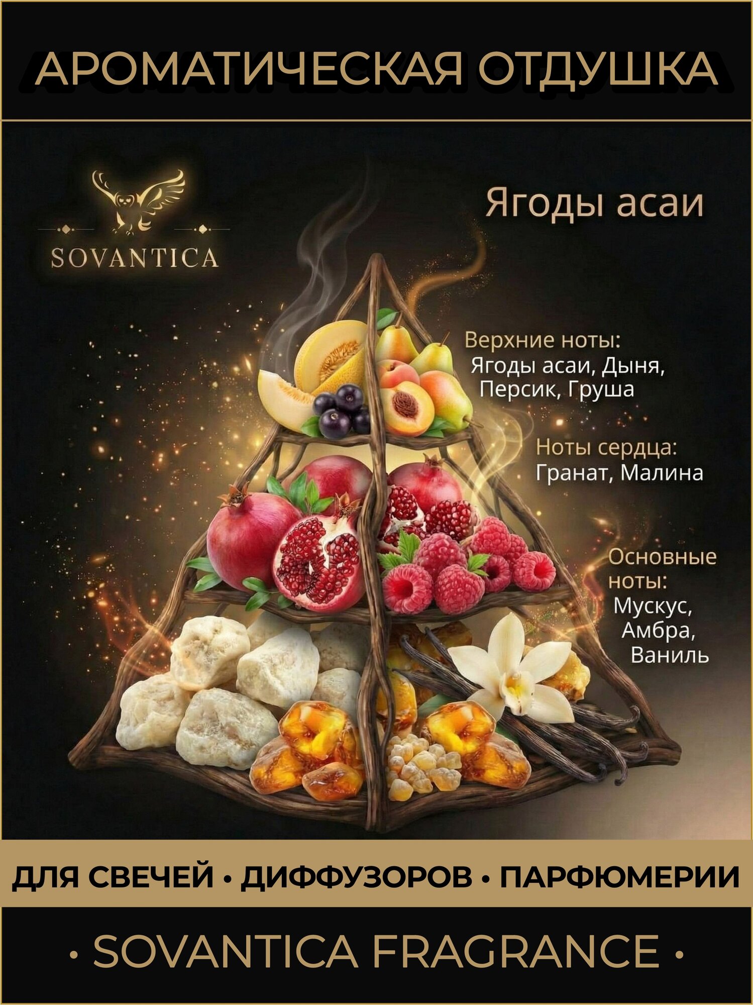 Ароматическая отдушка 10 г Ягоды асаи (Acai berries), Sovantica