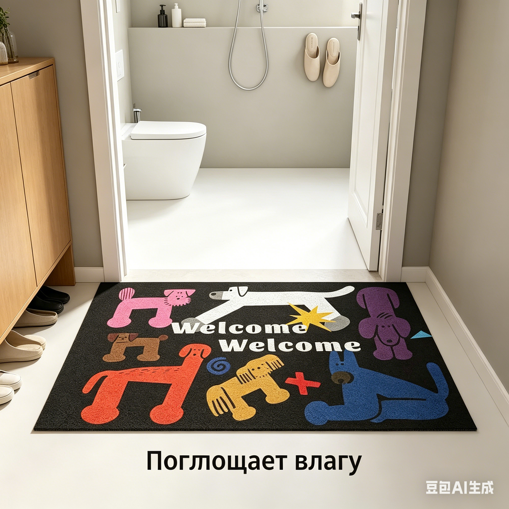Милые домашние коврики для пола, махровый материал, 60*90 см, устойчивые к загрязнениям