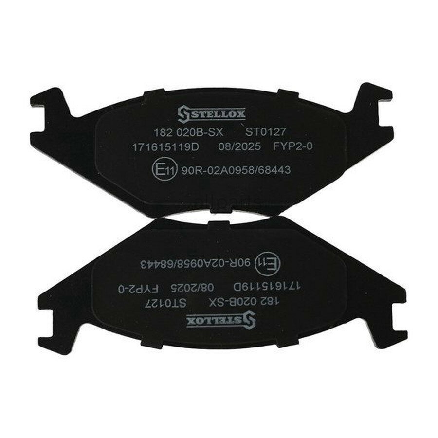 STELLOX 182020BSX колодки диск. перед! с антискр. пл.\VW Golf II 1.1/1.3/1.6D <91, Seat Ibiza 1.05-1.4 93-96