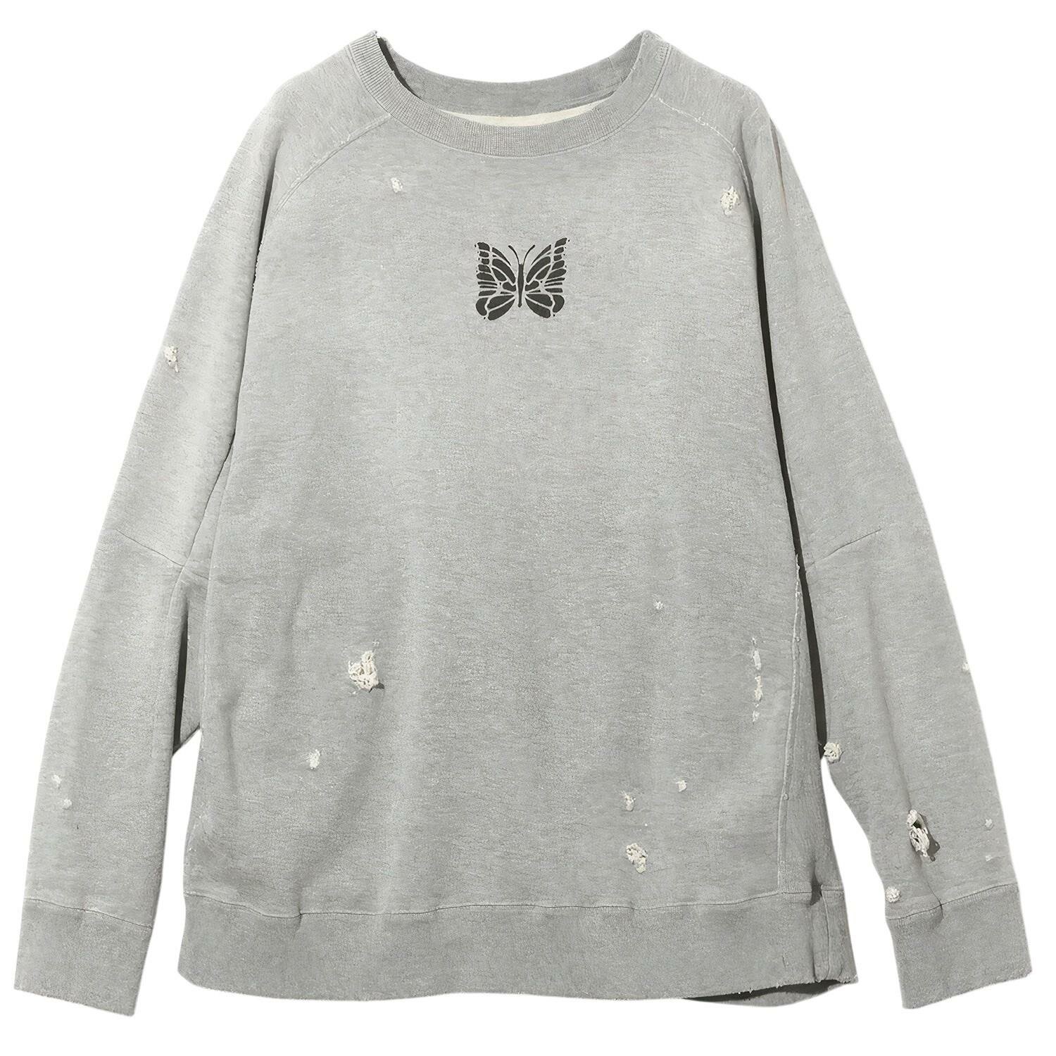 Толстовка Толстовка Needles Deconstructed Sweat Shirt - Cotton French Terry