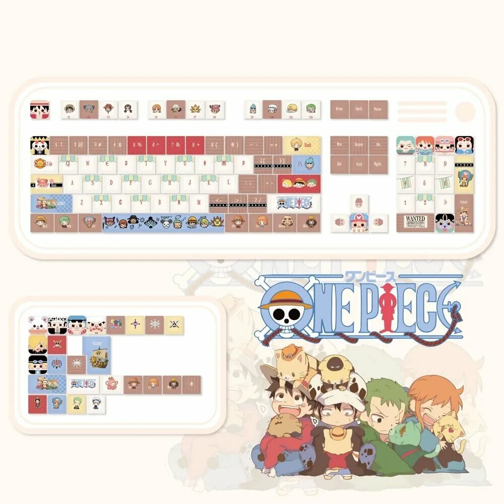 Клавиши для механической клавиатуры One Piece, профиль Cherry, термосублимация PBT, милые аниме-клавиши в стиле Q версии